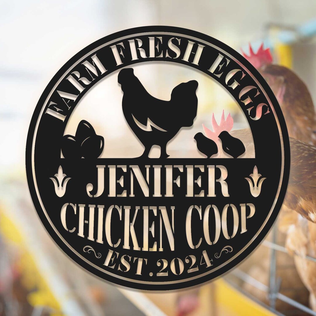 Farm Fresh Eggs Sign, Chicken Coop Sign, Chicken Farm, Custom Chicken ...