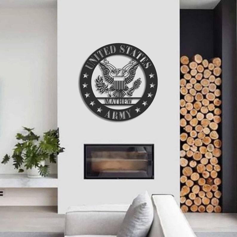 Kuttyarts United States Army Metal Sign Personalized, Military Metal ...
