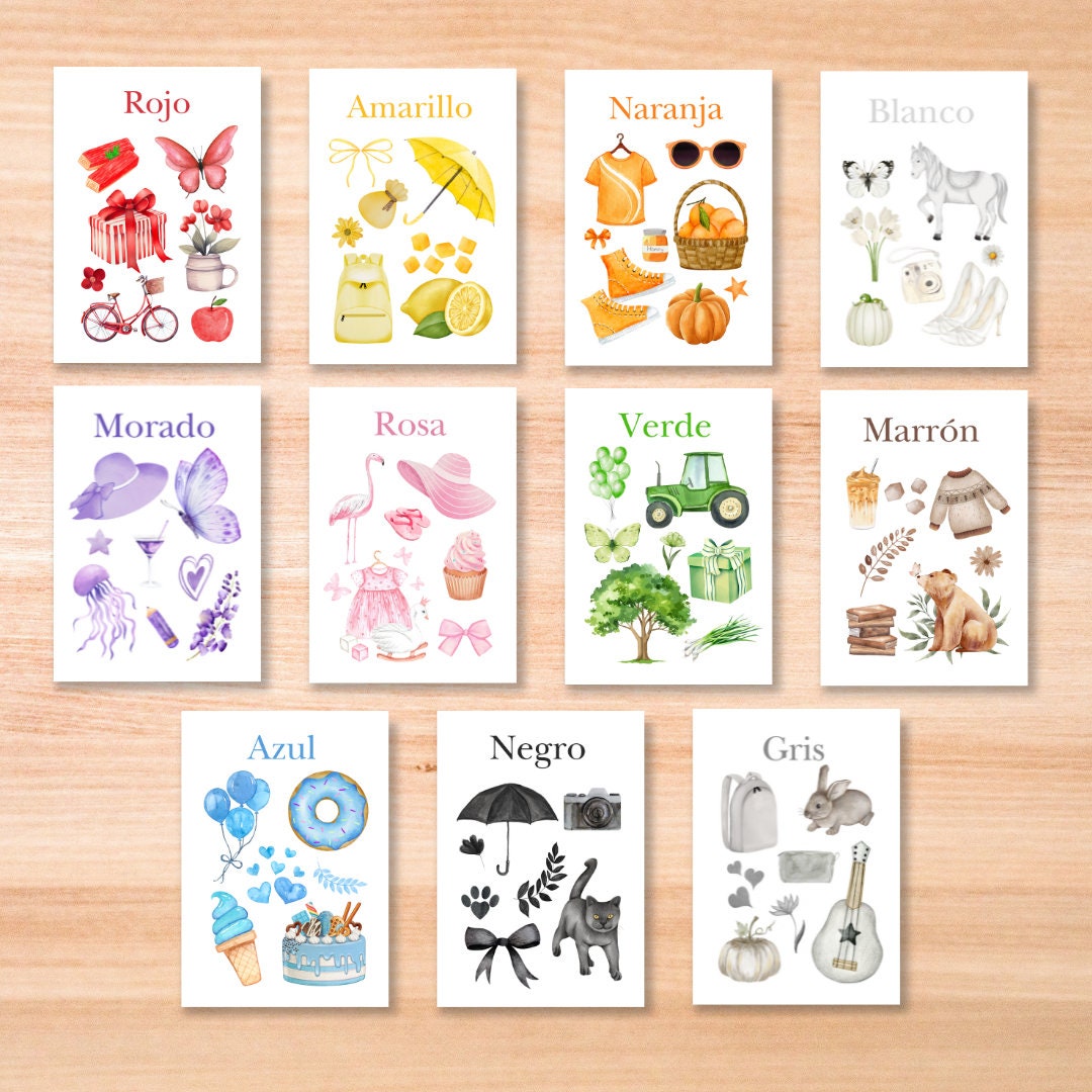 Spanish Color Posters Color Posters Spanish Educational - Etsy