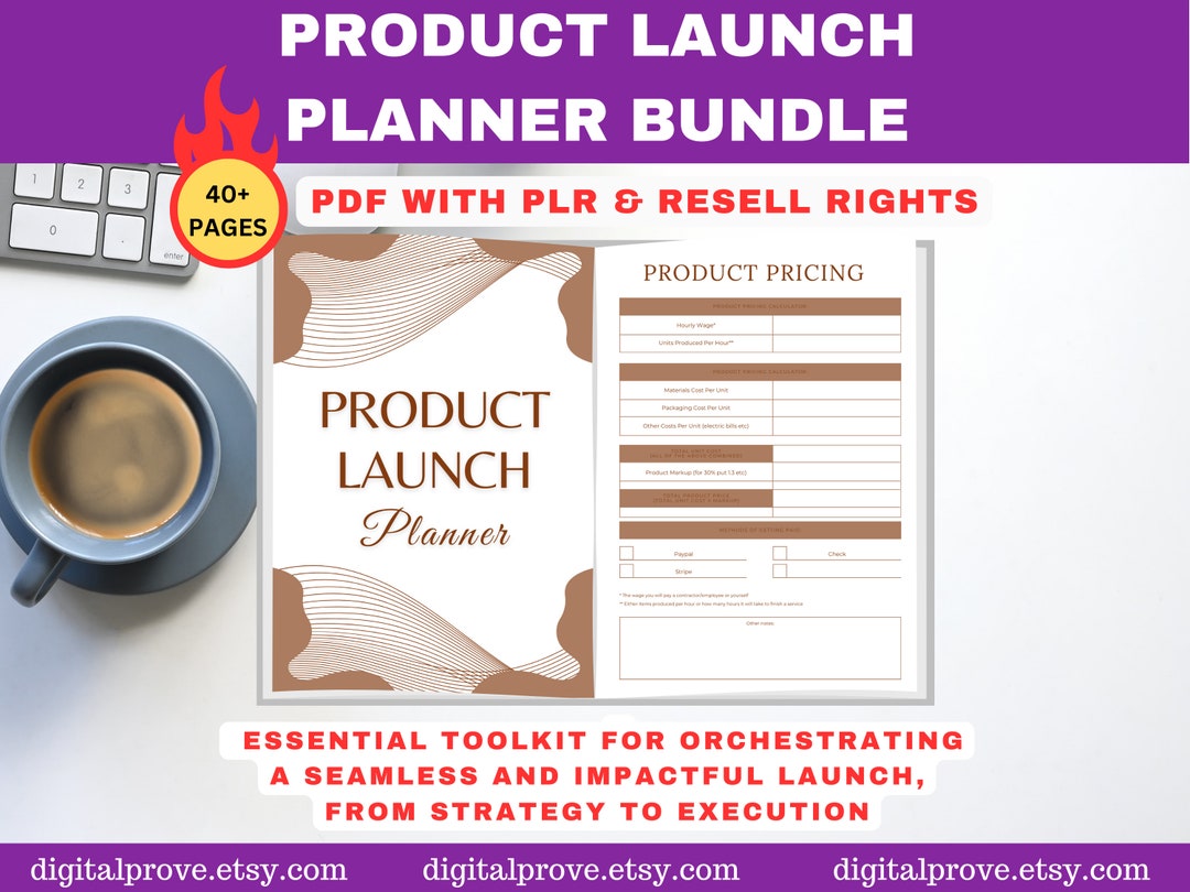 Product Launch Planner Bundle With PLR and Resell Rights - Etsy