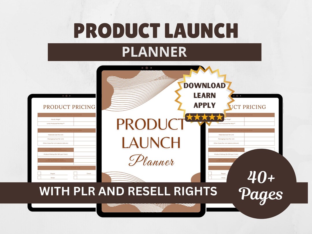 Product Launch Planner With PLR and Resell Rights - Etsy