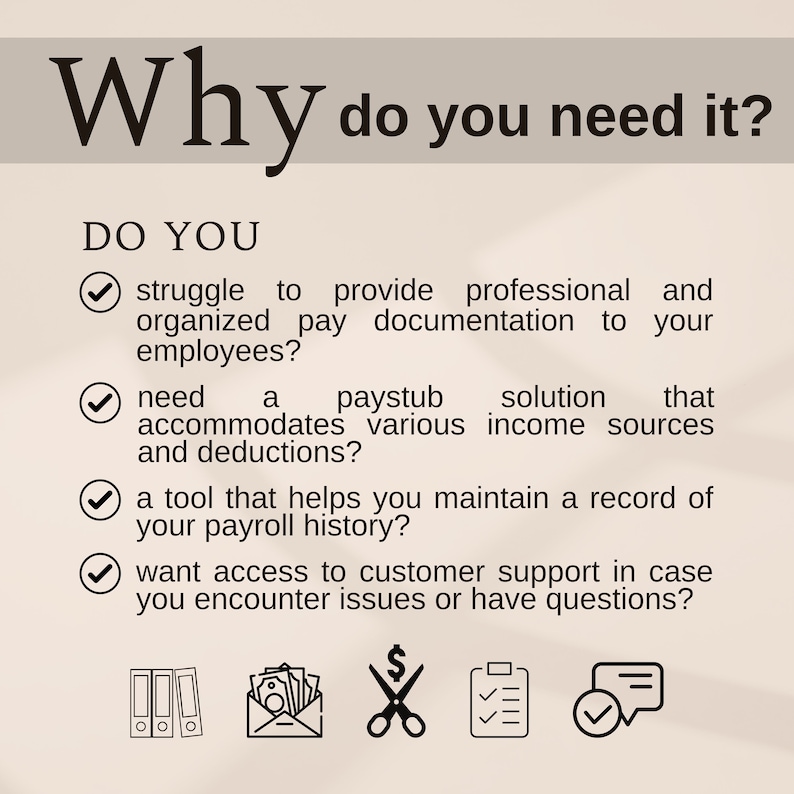 Easy to Use Paystub Template for Small Business, Editable Paystub ...