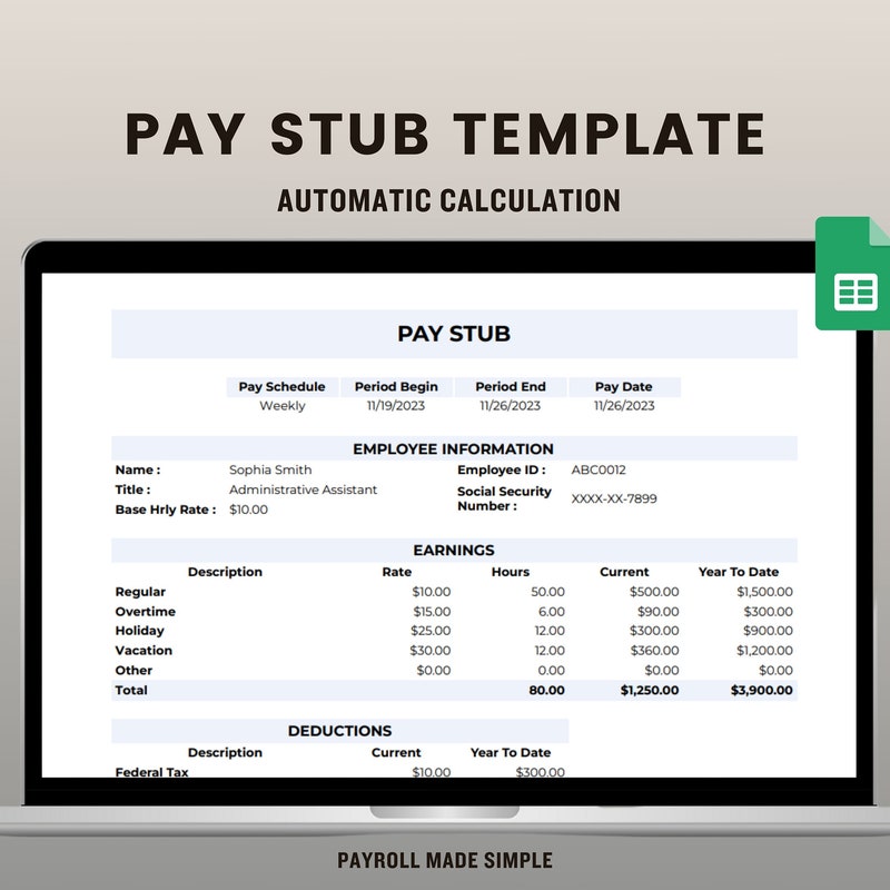 Takeda Ex Employee Paystub Generator - Etsy Australia