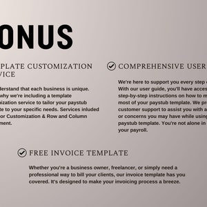 Easy to Use Paystub Template for Small Business, Editable Paystub ...