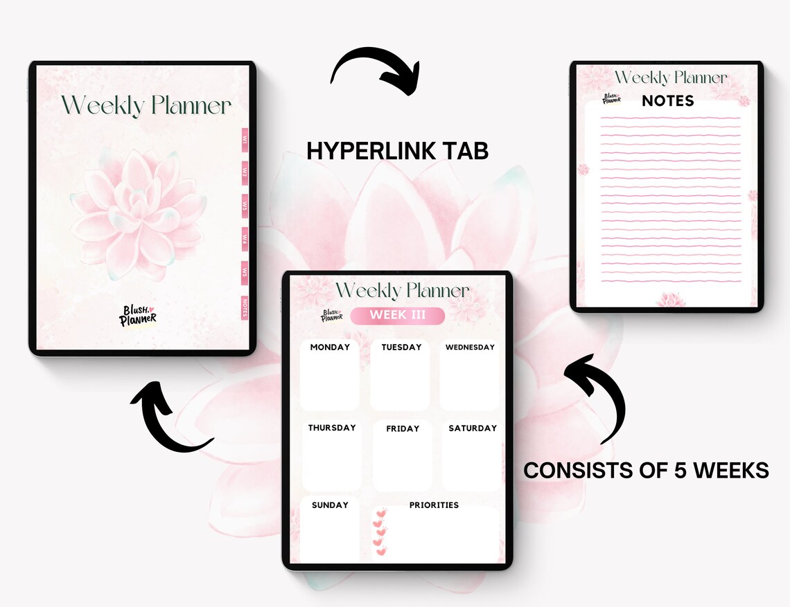 Floral Weekly Planner Printable - Etsy