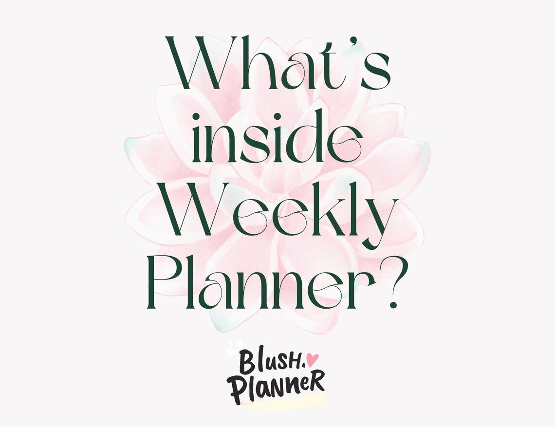 Floral Weekly Planner Printable - Etsy