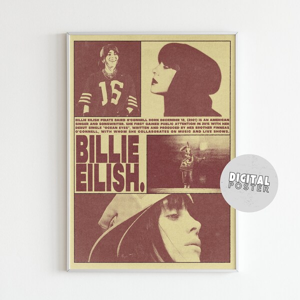 Printable Poster Billie Eilish - Etsy