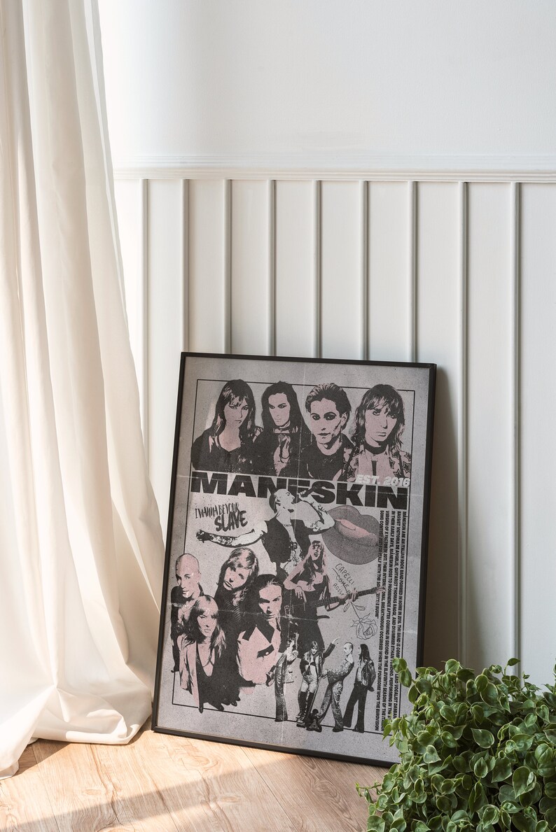 Unique Printable Maneskin Poster Trendy Wall Art for Music Lovers Rock ...