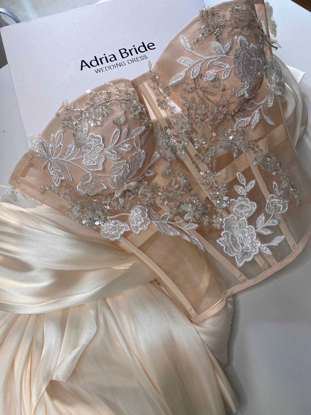 Custom Made Wedding Bridal Corset off White Ivory Nude Mesh Push up Bra ...