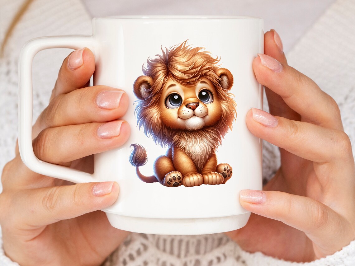 Lion Cub Clipart African Safari Animals Clip Art Lion Cub PNG Cute Lion ...