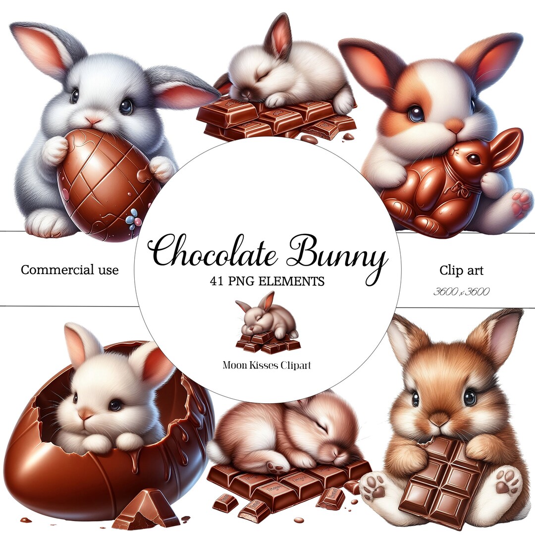 Easter Bunny Clip Art Chocolate Bunny Clipart Rabbit PNG Easter ...