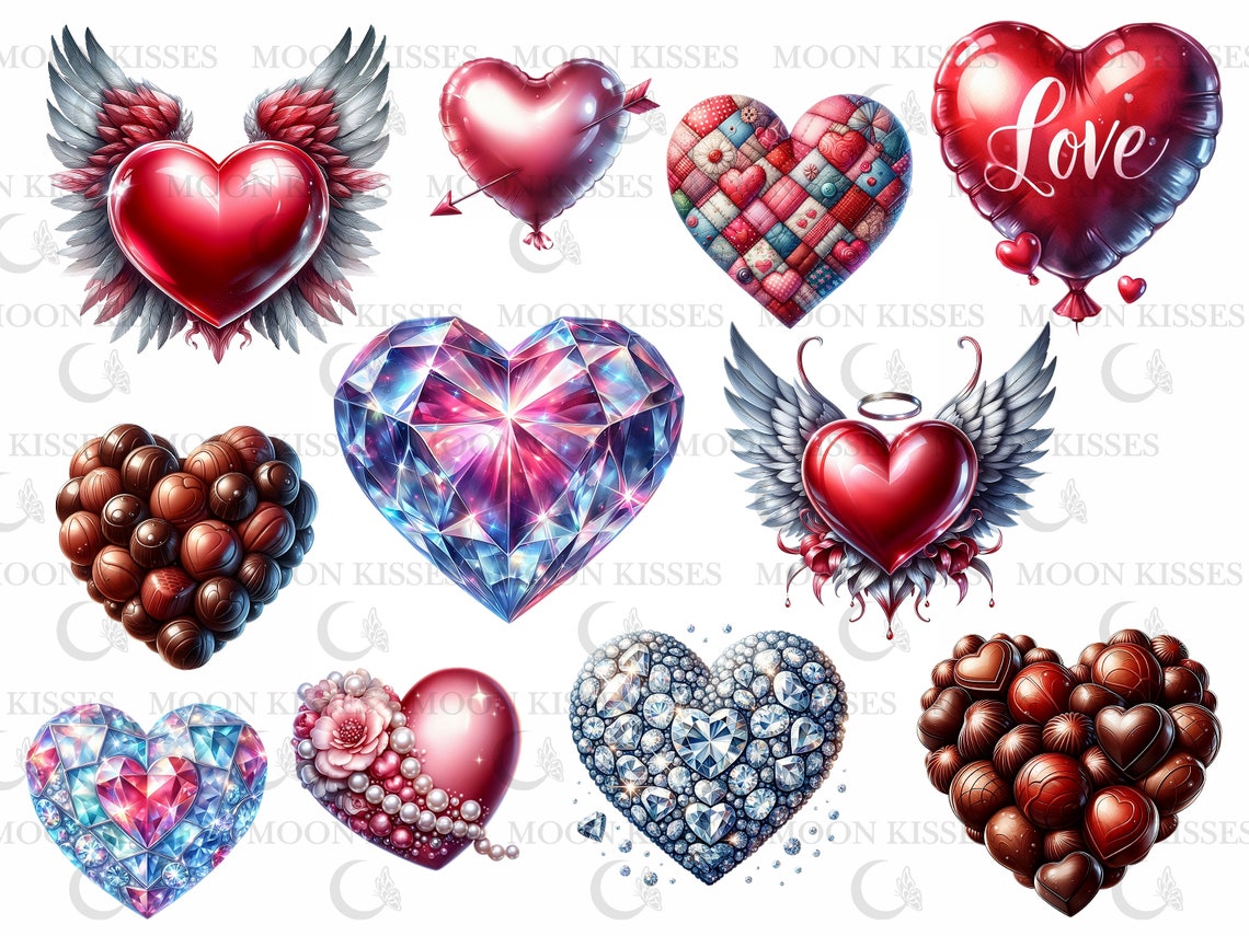 Heart Clipart Valentine's Heart PNG Velvet Heart Clip Art Fire Heart ...