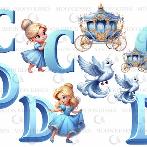 Princess Clipart Princess PNG Princess Alphabet Princess Stickers ...