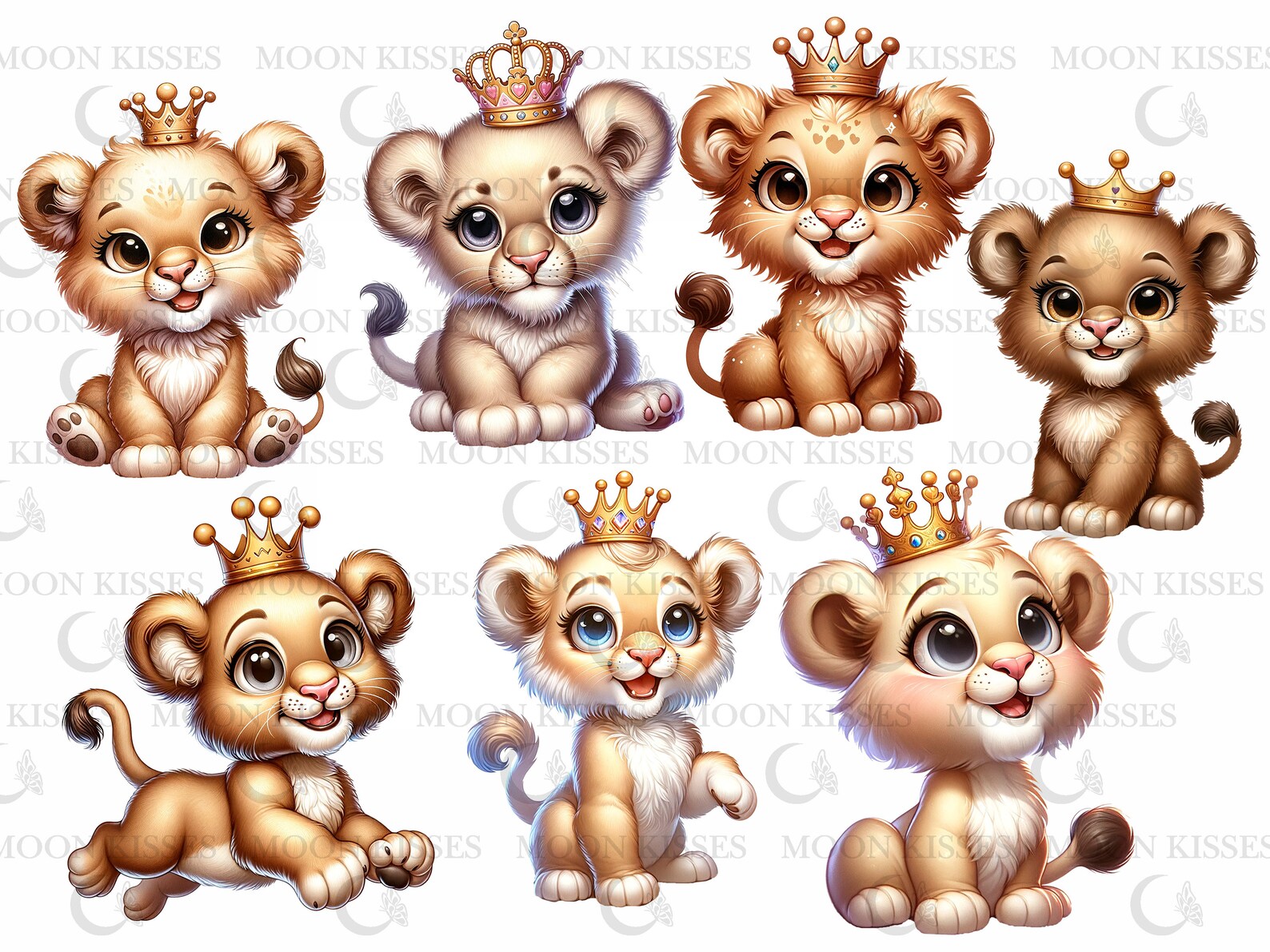 Lion Cub Clipart African Safari Animals Clip Art Lion Cub PNG Cute Lion ...