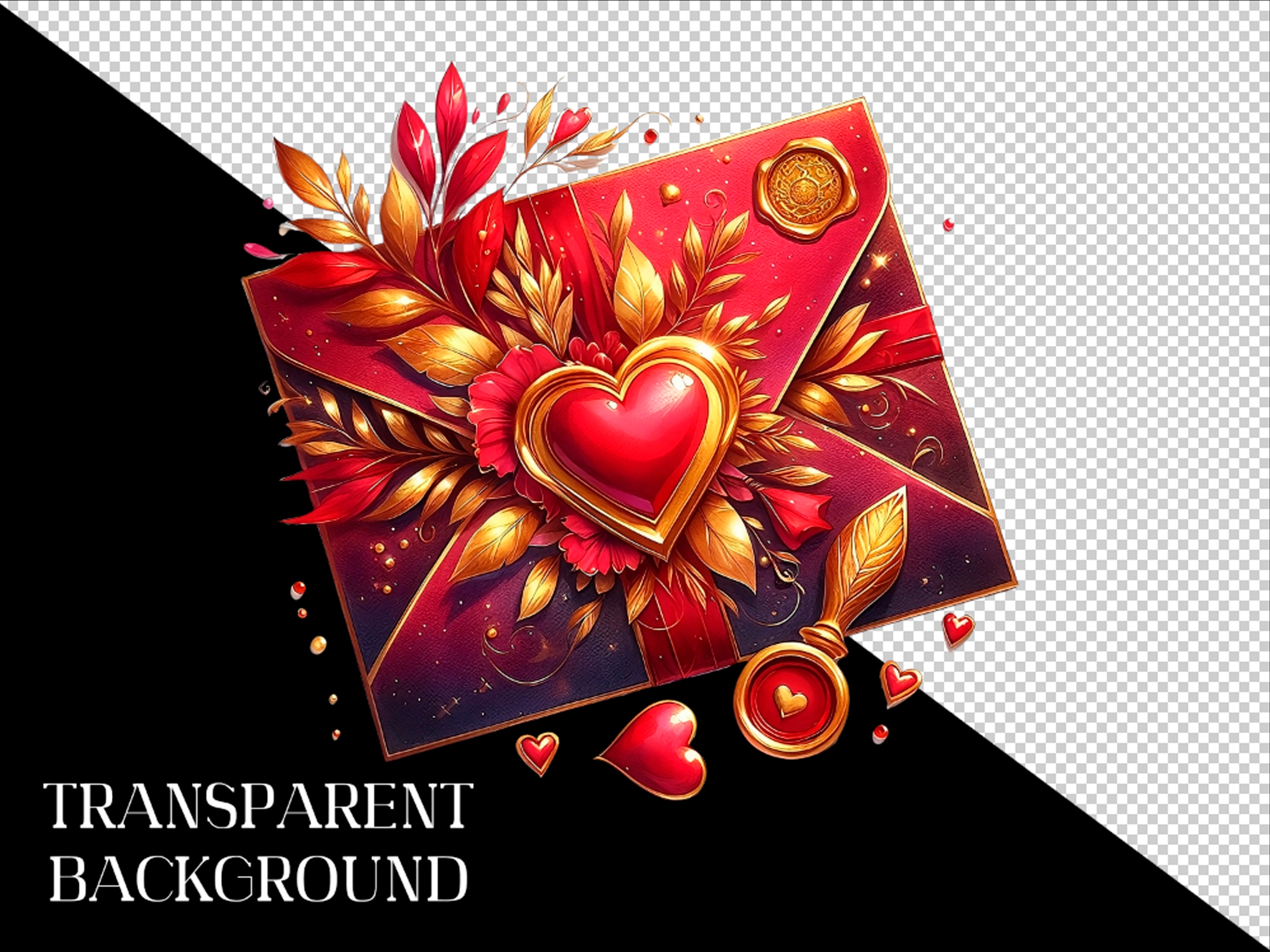 Valentine's Letters Clipart Romantic Mail Clip Art Love-stamped Letters ...