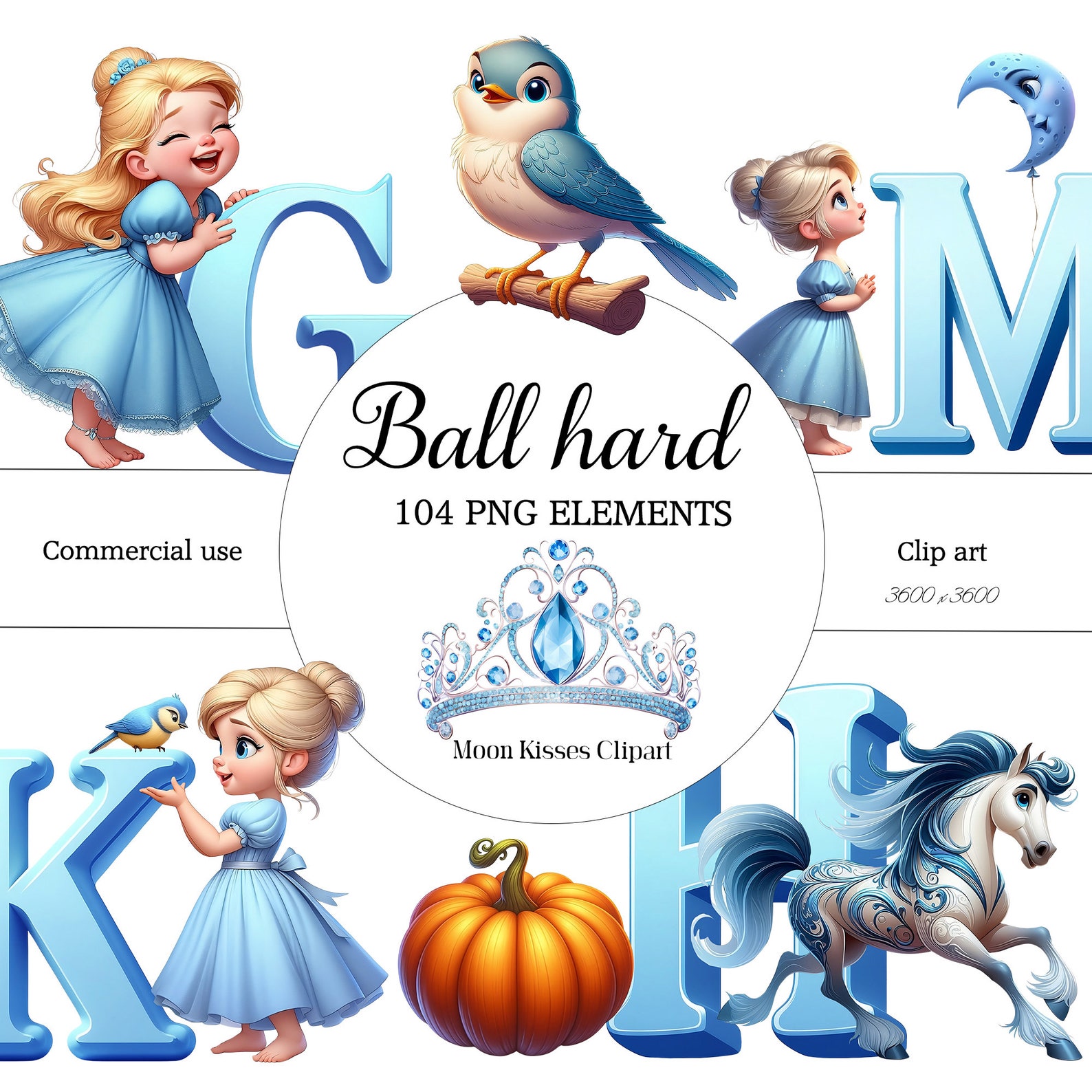 Princess Clipart Princess PNG Princess Alphabet Princess Stickers ...