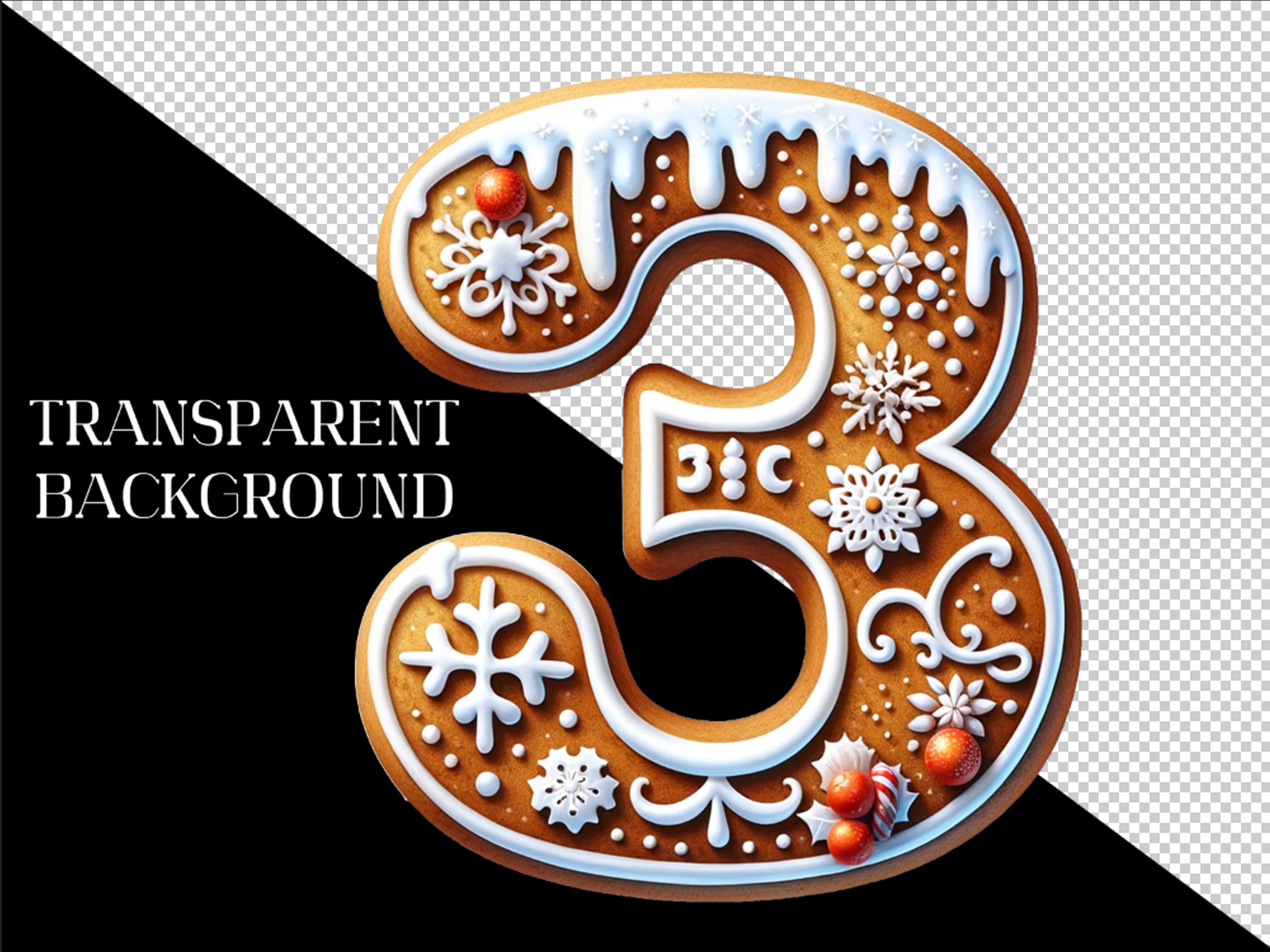 Christmas Numbers Clipart Cookie Numbers PNG Gingerbread 0 9 PNG Cookie ...