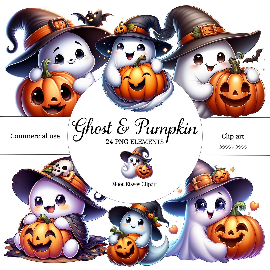 Halloween Clipart Ghost and Pumpkin Clip Art Pumpkin PNG Halloween ...