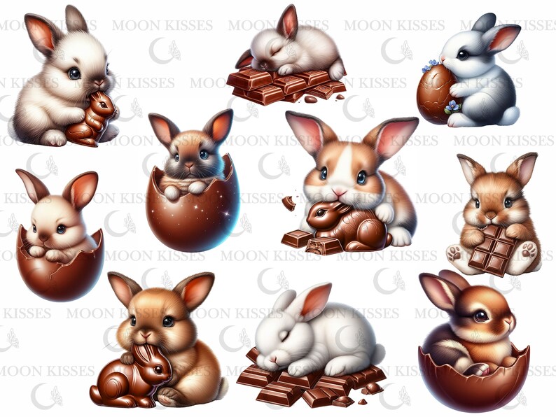 Easter Bunny Clip Art Chocolate Bunny Clipart Rabbit PNG Easter ...