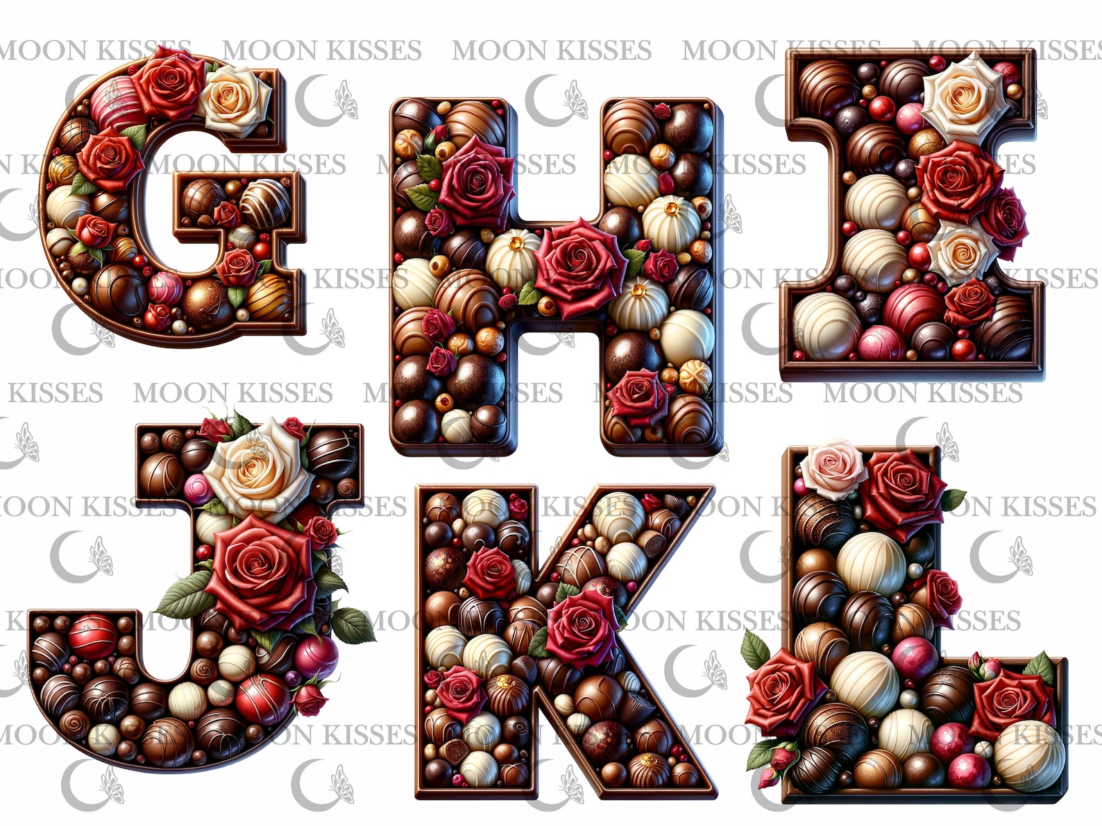 Chocolate Letters Clipart Chocolate Alphabet PNG - Etsy