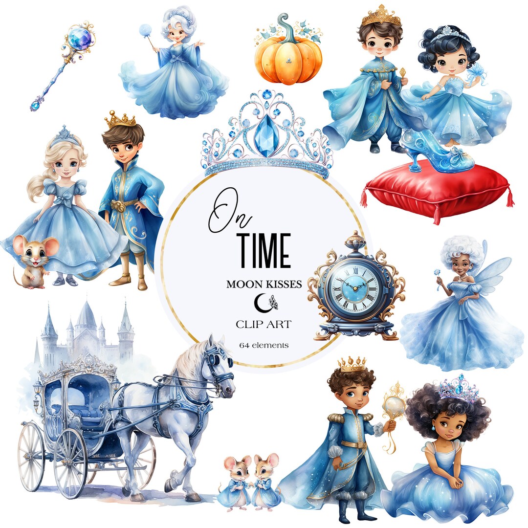 Princess Clipart, Cute Princess PNG, Kids Clipart, Magic Princess Decor ...