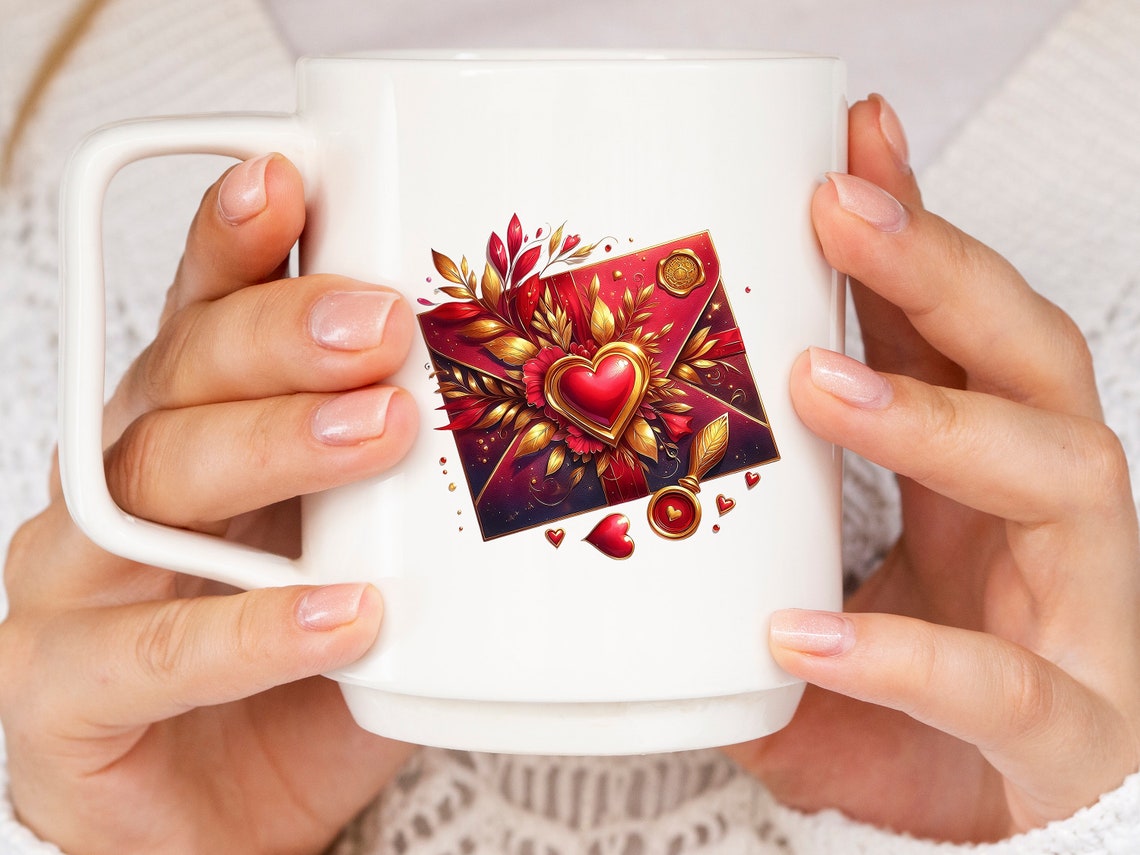 Valentine's Letters Clipart Romantic Mail Clip Art Love-stamped Letters ...