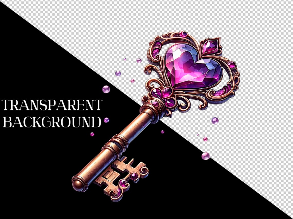 Valentine's Padlock and Keys Clipart Romantic Padlock Keys PNG Love ...