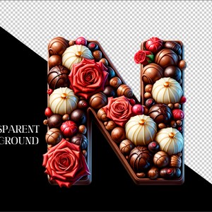 Chocolate Letters Clipart Chocolate Alphabet PNG - Etsy