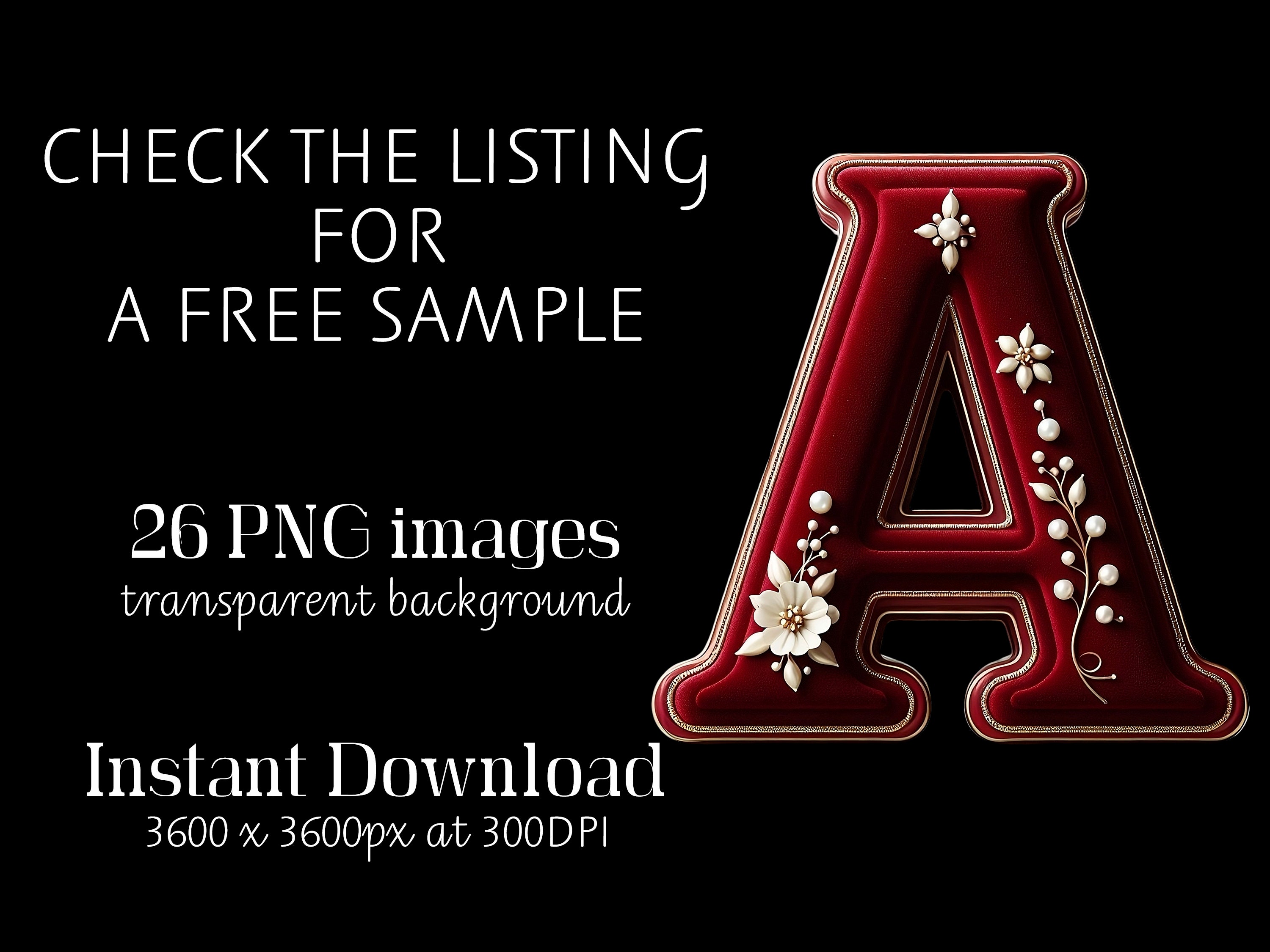 Valentine's Day Alphabet Clipart Velvet Alphabet Clip Art Valentines ...