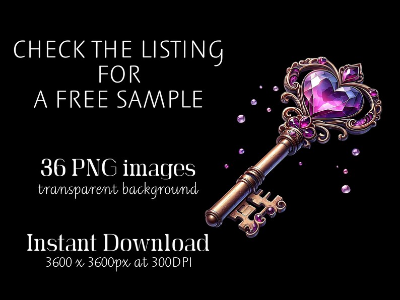 Valentine's Padlock and Keys Clipart Romantic Padlock Keys PNG Love ...