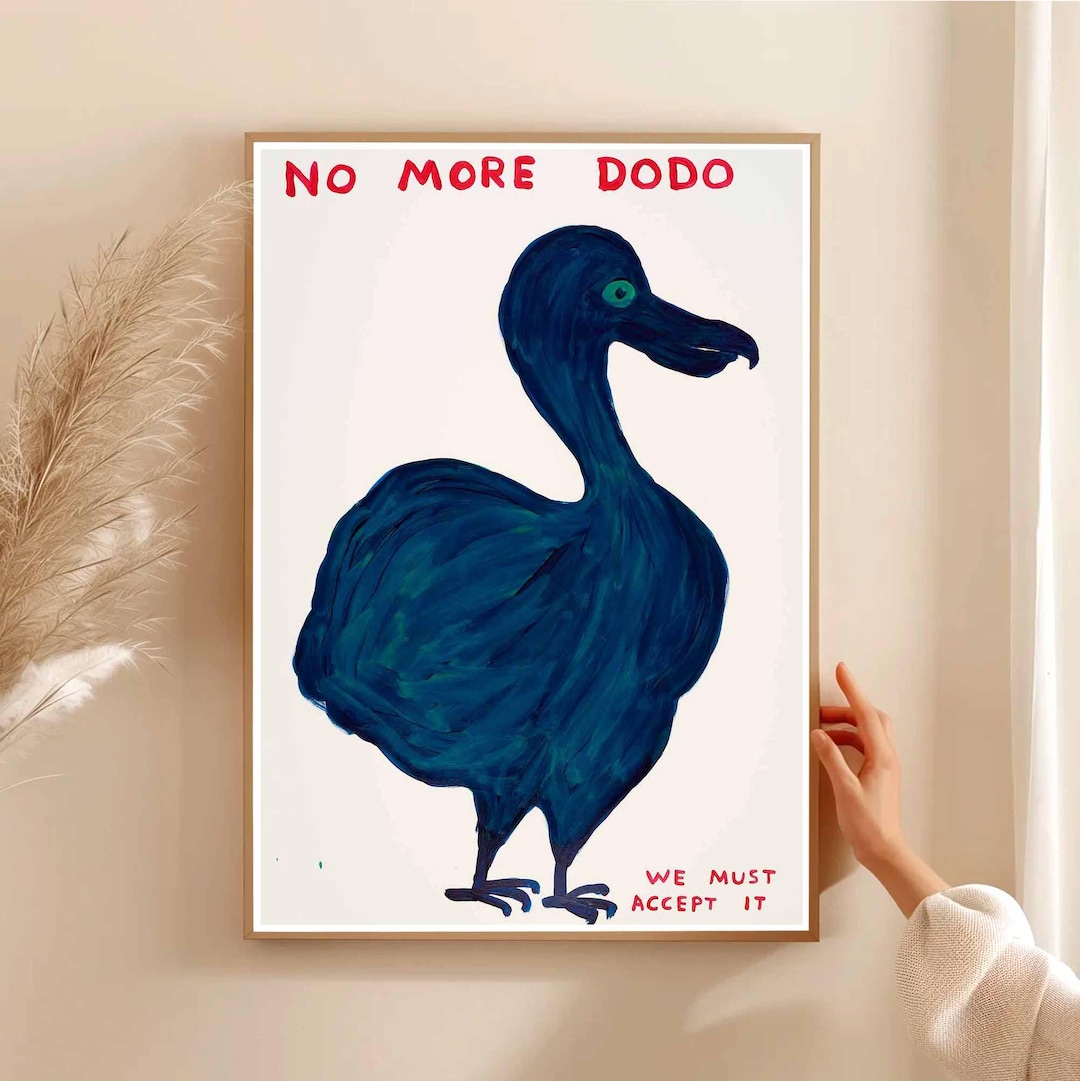 No More Dodo We Must Accept It Art, David Shrigley Dodo Bird Poster ...