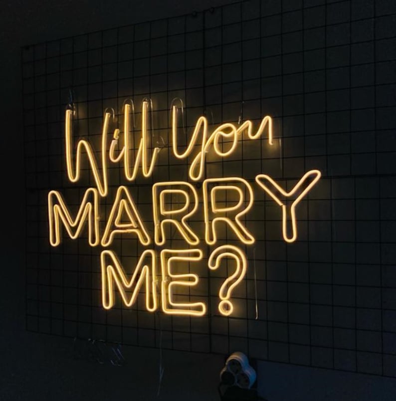 Will You Marry Me Neon Sign Wedding Party Neon Light Decor T For
