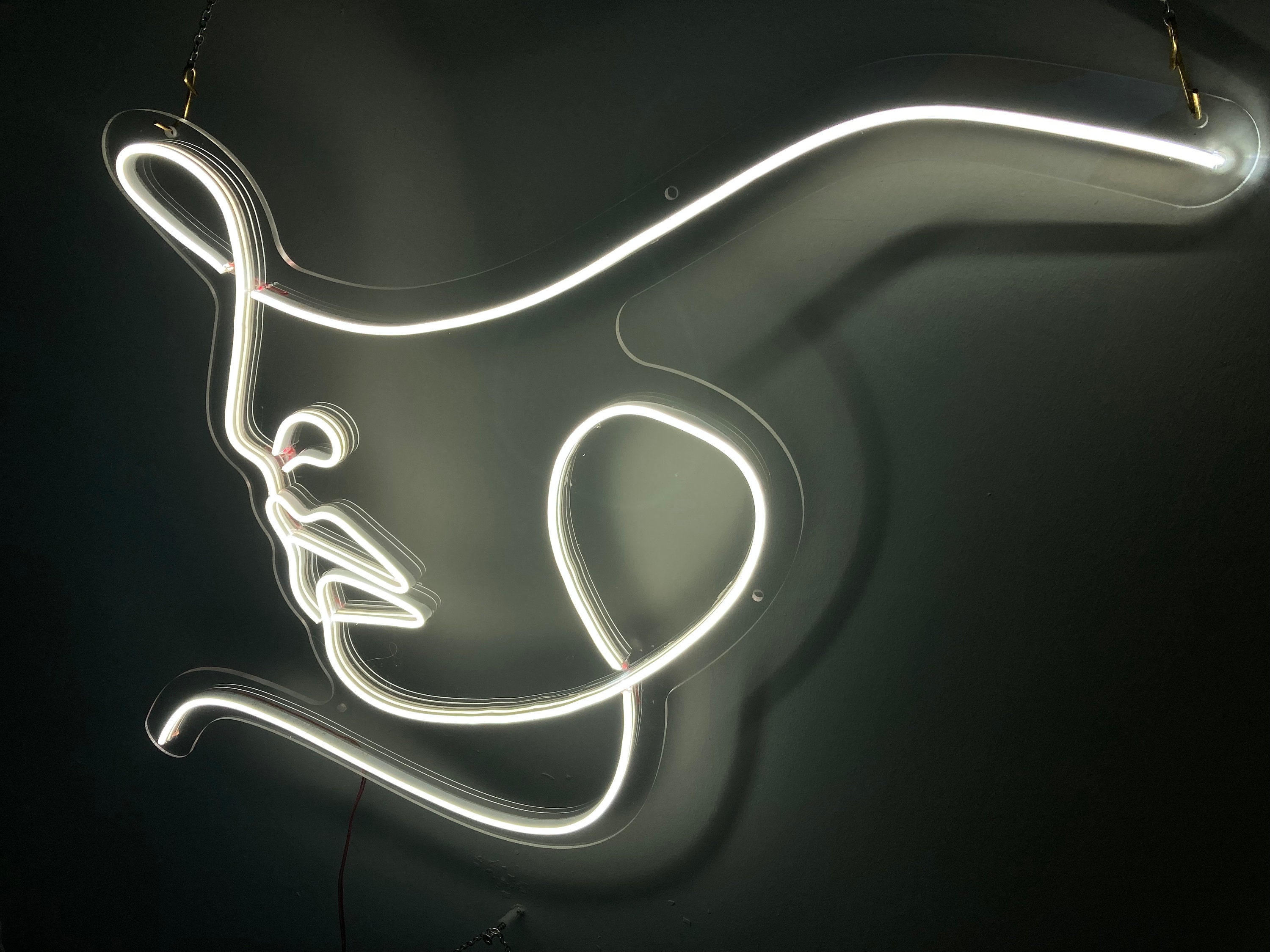 Woman Face Female Butt and Body Neon Light, Female Body Decor, Bar Neon ...