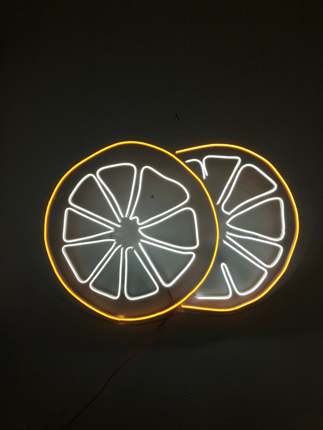 Lemon Neon Sign, Lemon Designed Neon Wall Sign, Lemon Slices Neon Sign ...