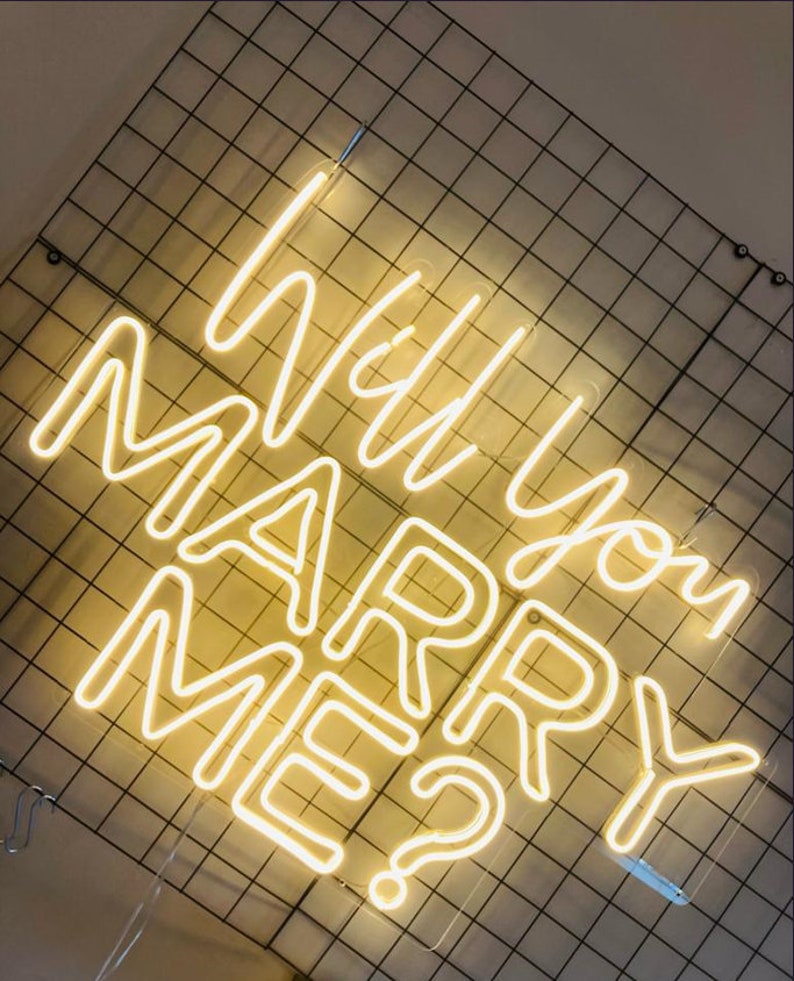 Will You Marry Me Neon Sign Wedding Party Neon Light Decor T For