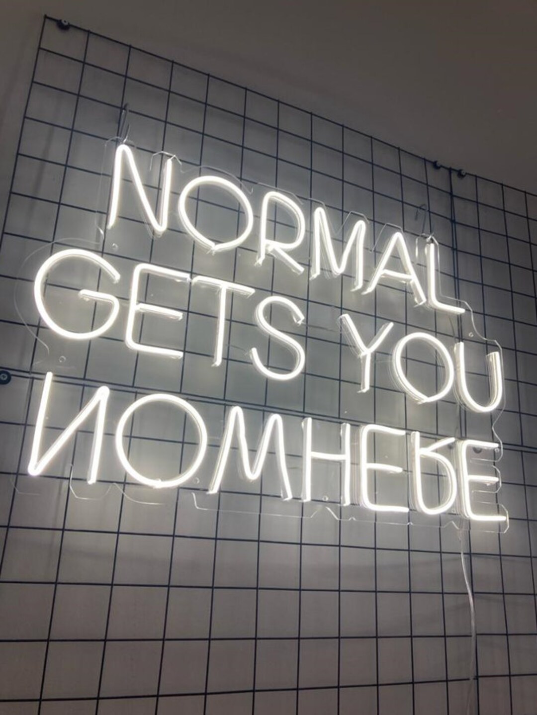 Normal Gets You Nowhere Neon Sign, Motivational Lettering Wall Decor ...