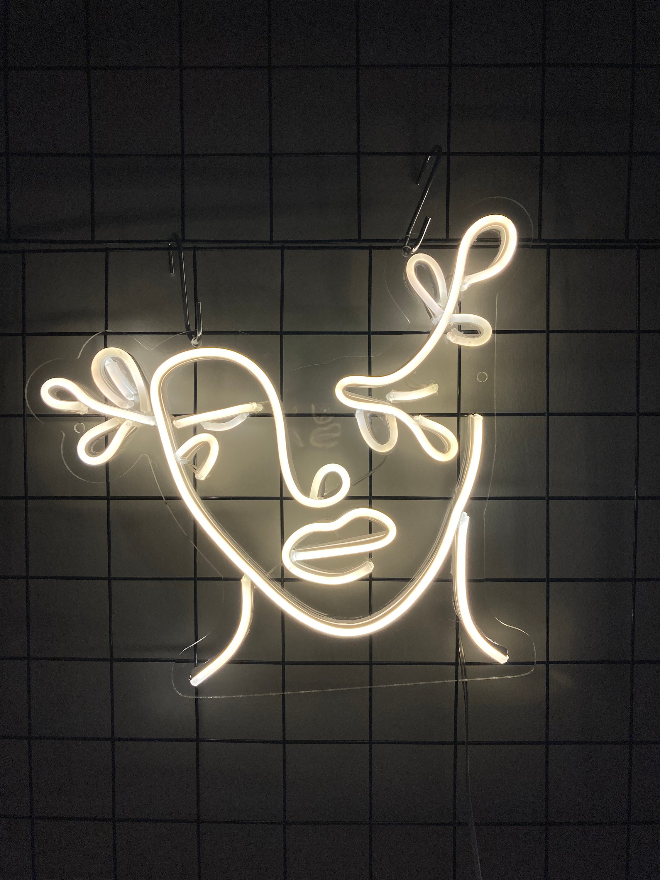 Woman Face Female Butt and Body Neon Light, Female Body Decor, Bar Neon ...