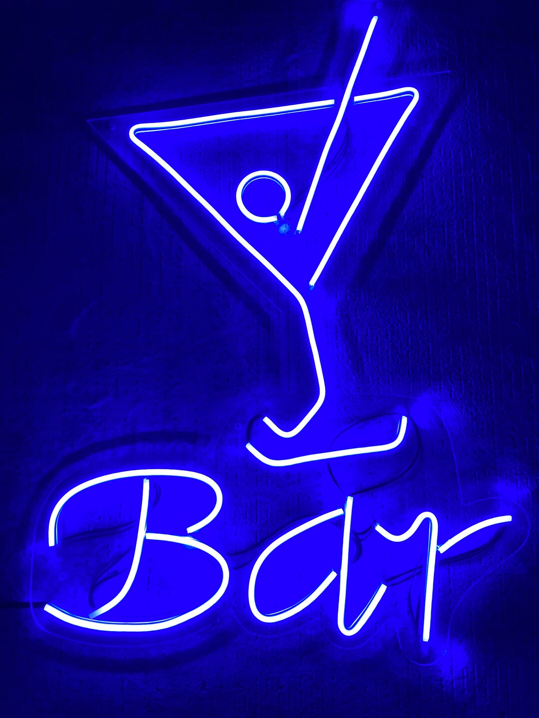 Drinking Glass Cocktail Neon Sign, Bar Wall Decor, Cafe Neon Lights ...
