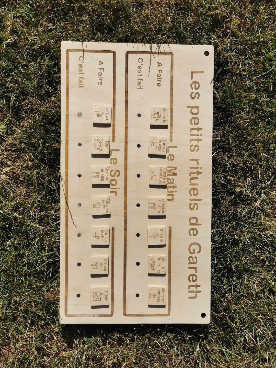 Wooden Daily Routine for Children Playful - Etsy