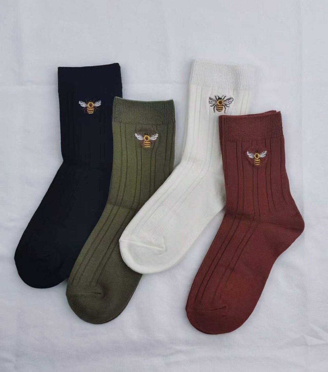Bee Tube Socks, Sports Socks, Embroidered Bee Socks, Animal Socks ...