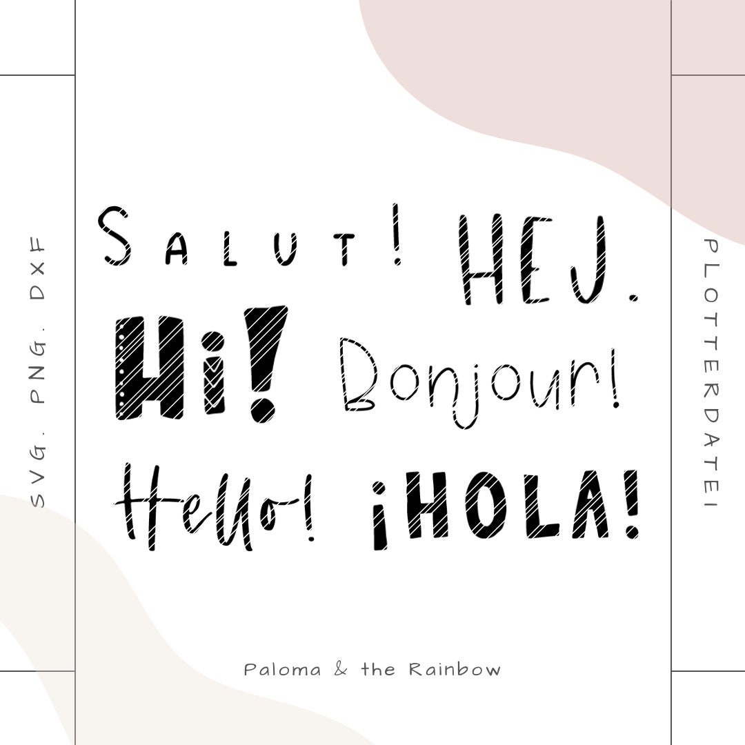 Plotter File | International Greetings | Plotting | Digital File for Plotters | Template for ...