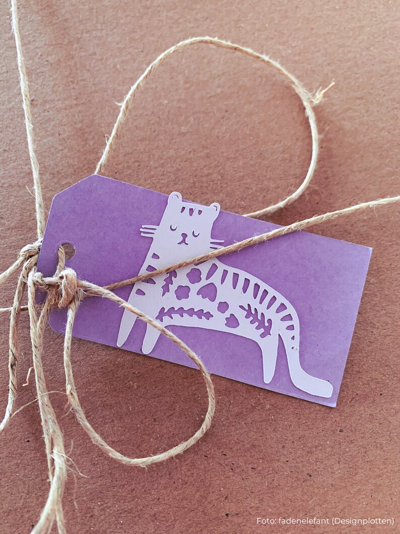 Plotter File Tiger Cat Plotting Digital File for Plotter Template for Screen Printing Clipart ...