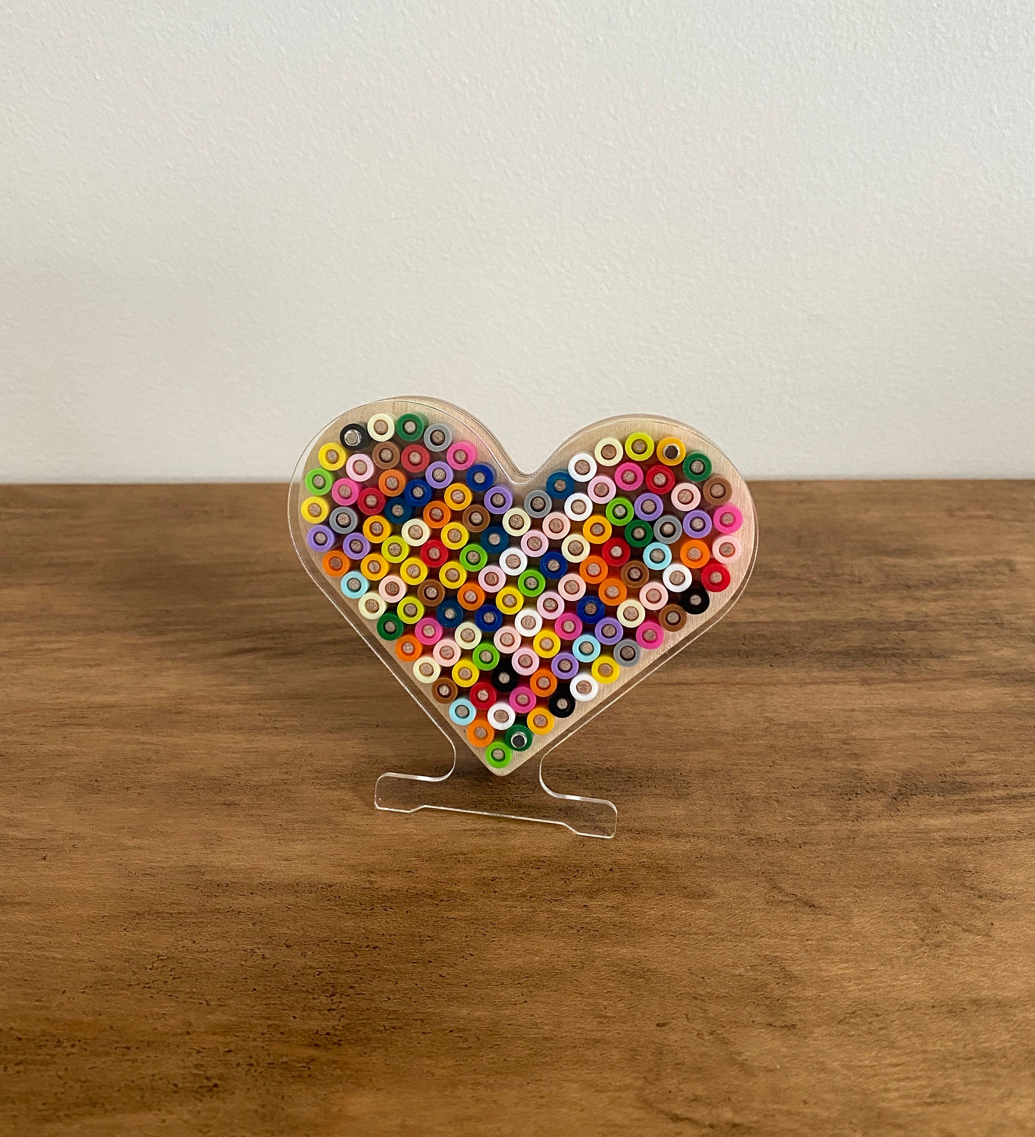 Woodpegperler Heart Kit Perler Beads Art Pegboard - Etsy