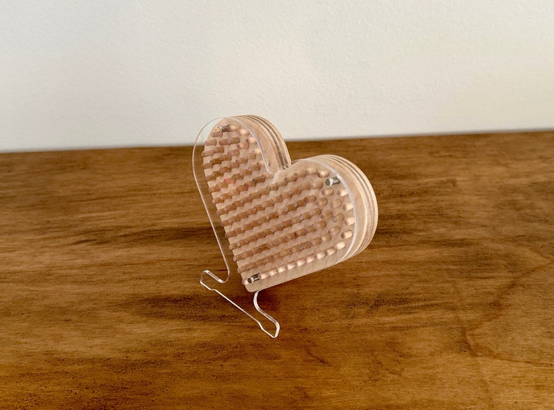 Woodpegperler Heart Kit Perler Beads Art Pegboard - Etsy