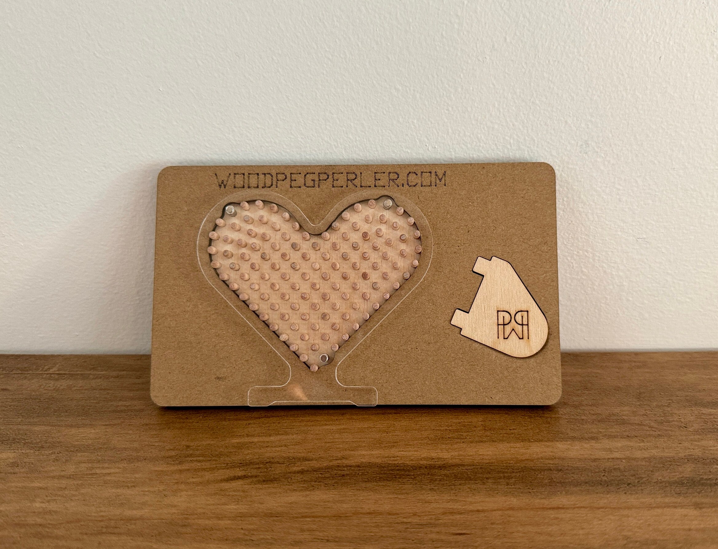 Woodpegperler Heart Kit Perler Beads Art Pegboard - Etsy