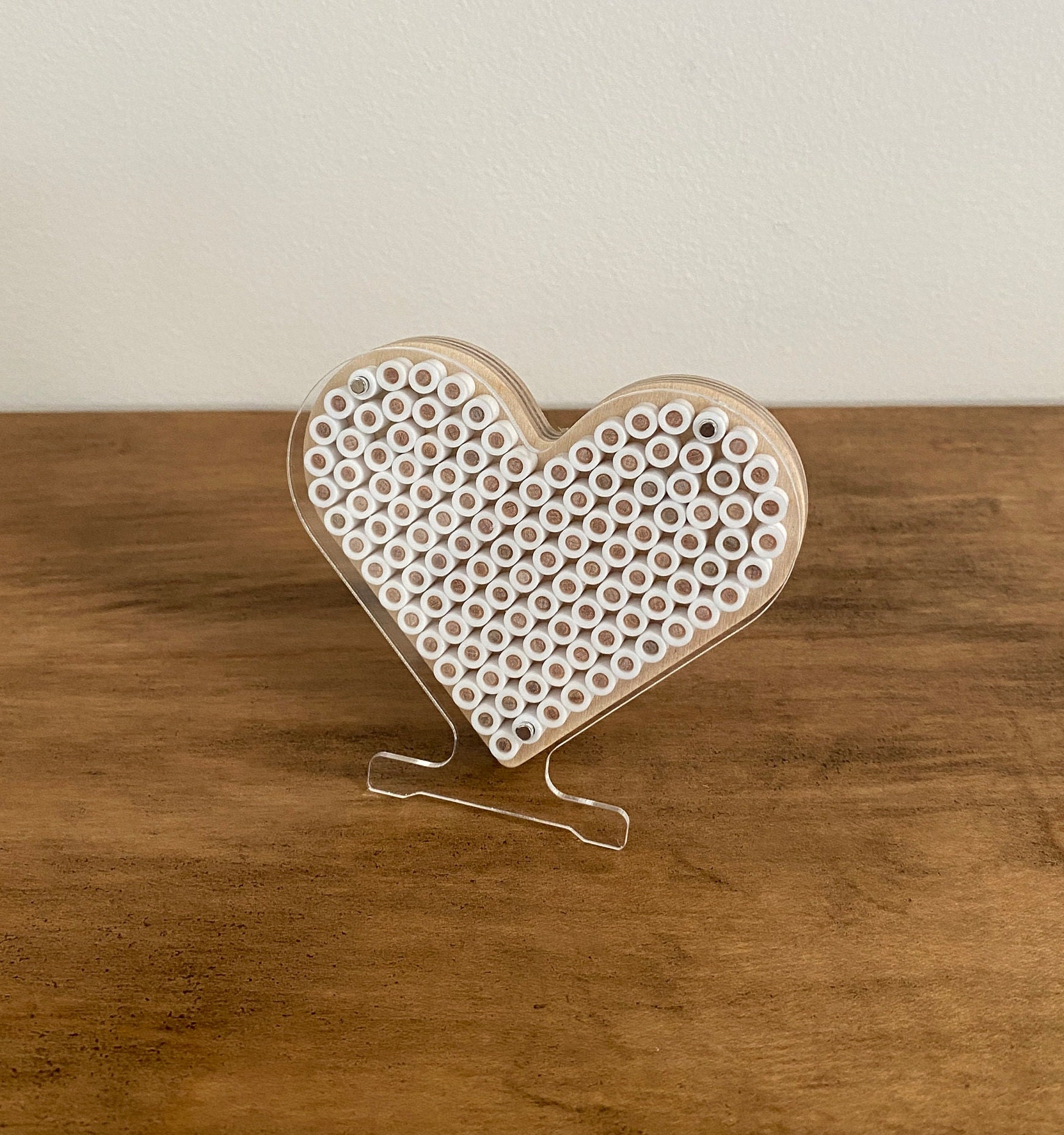 Woodpegperler Heart Kit Perler Beads Art Pegboard - Etsy