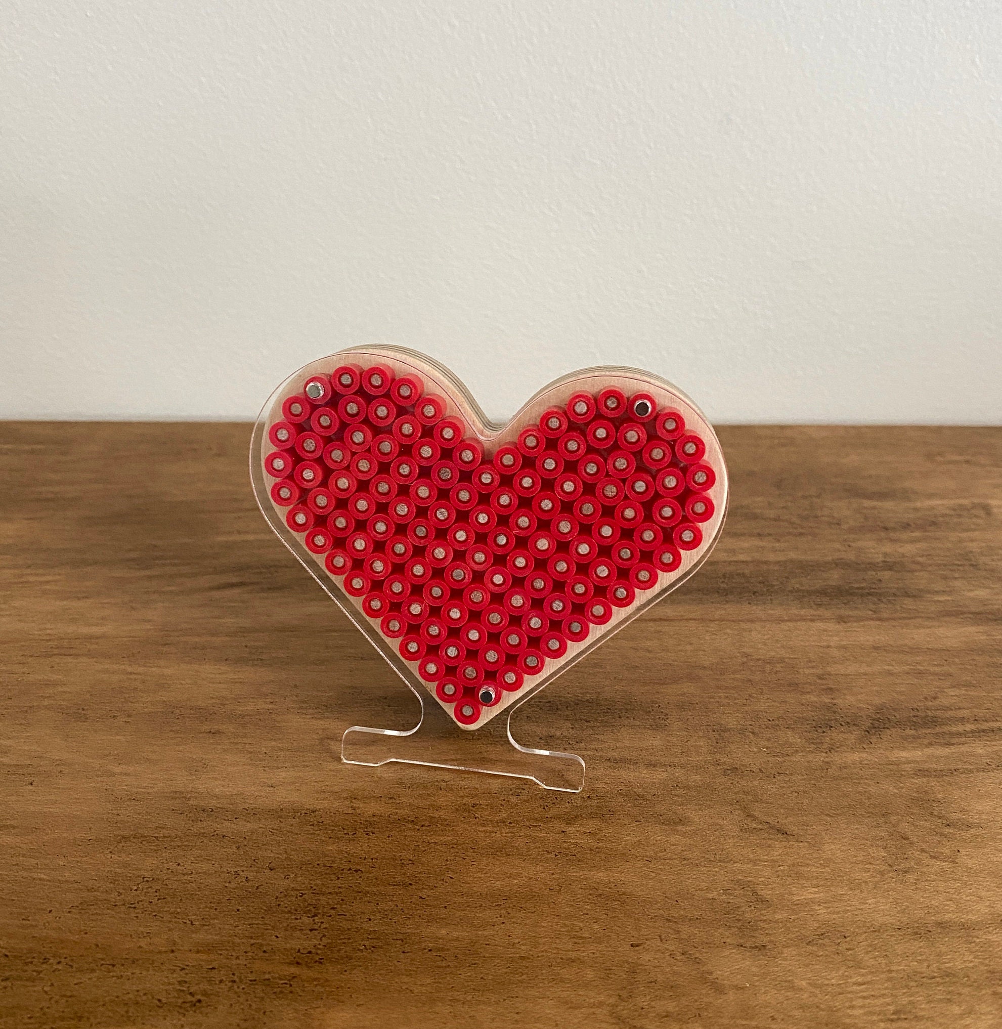 Woodpegperler Heart Kit Perler Beads Art Pegboard - Etsy