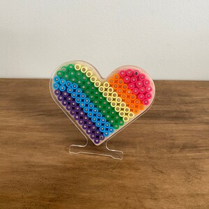 Woodpegperler Heart Kit Perler Beads Art Pegboard - Etsy