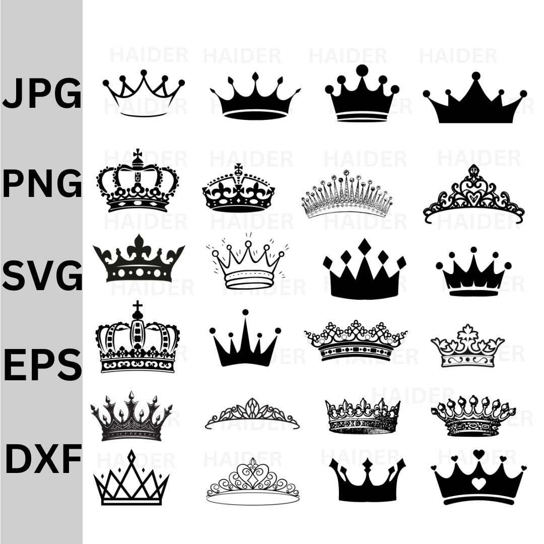 Princess Crown Svg, Royal Crown Svg, Crown Monogram Svg, Crown Cut File ...