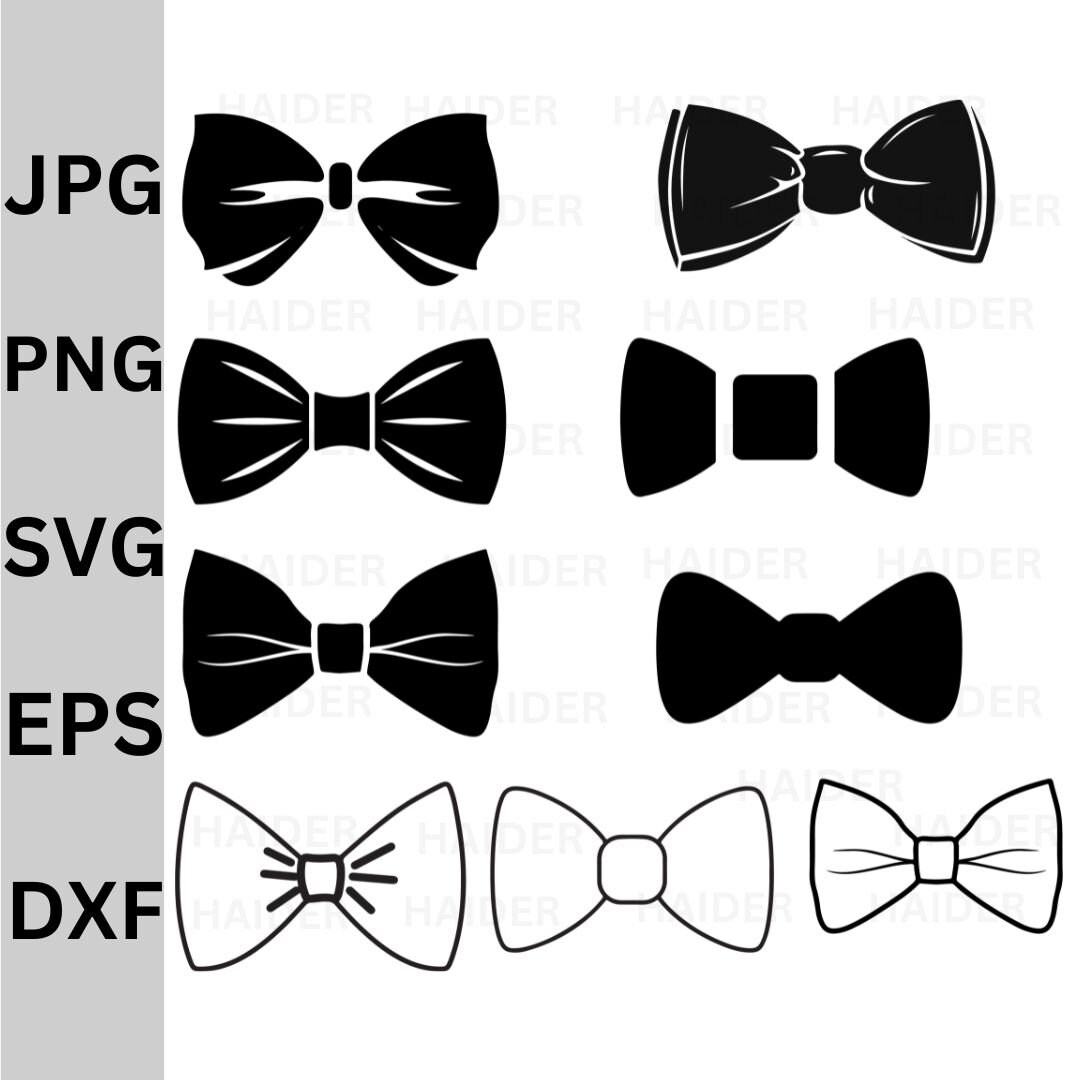 Ribbon Bow SVG Bundle, Ribbon svg, Bow svg, Bow clip art png, Bow Tie ...